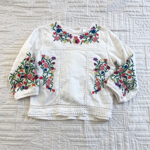 Shirts & Tops | Miss Rabbit Embroidered Top | Poshmark